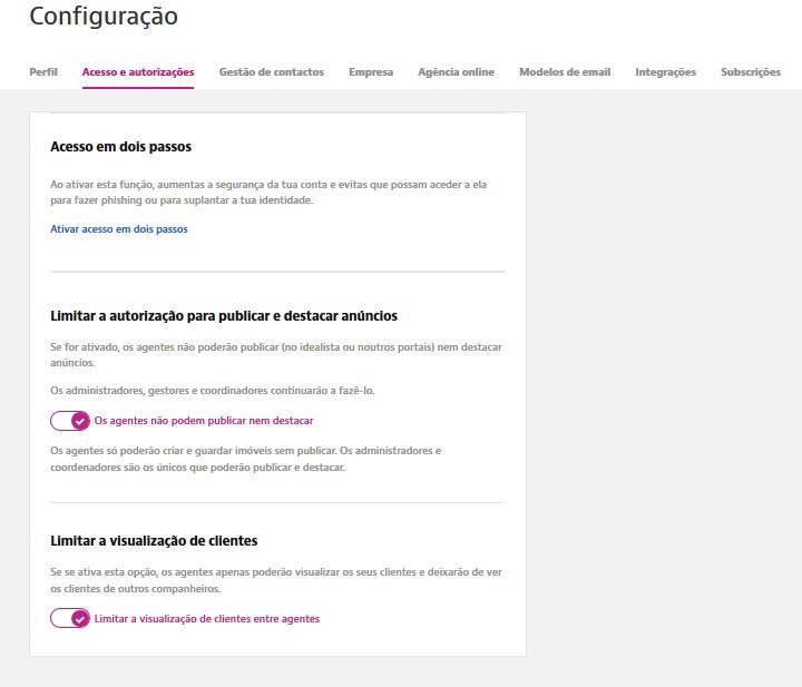 Acesso e autorizações – Apoio cliente idealita/tools – Encontra toda a ...